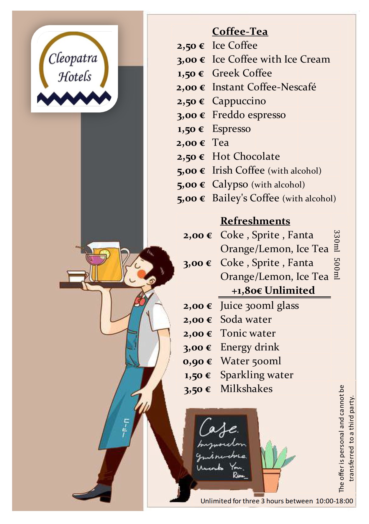 Drinks Menu – Cleopatra Collection